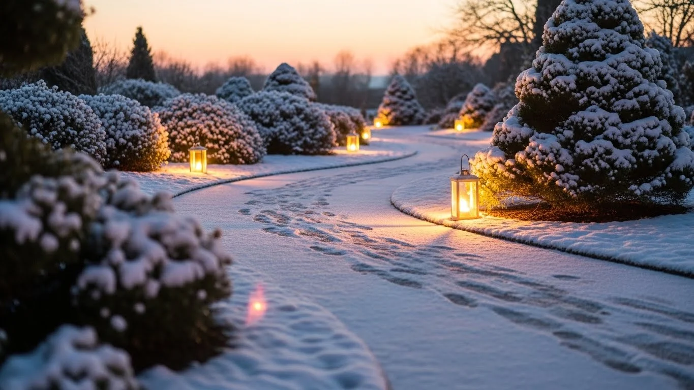 How to Make a Winter Garden Path That Looks Warm & Inviting